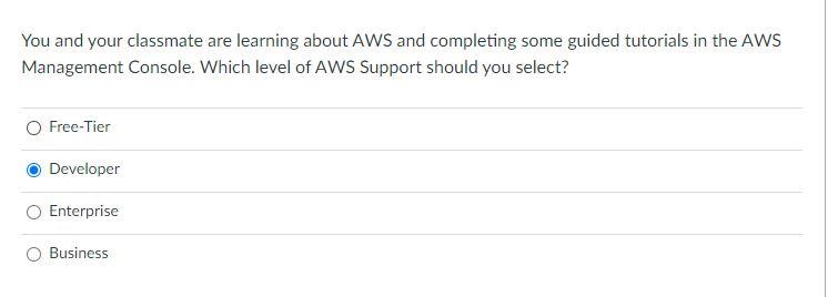 Solved You and your classmate are learning about AWS and | Chegg.com