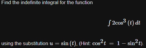 Solved Find the indefinite integral for the function \\[ | Chegg.com