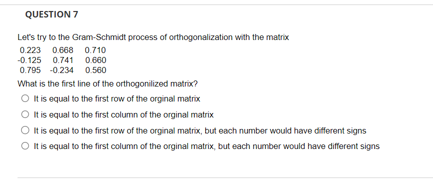 Solved Let's try to the Gram-Schmidt process of | Chegg.com