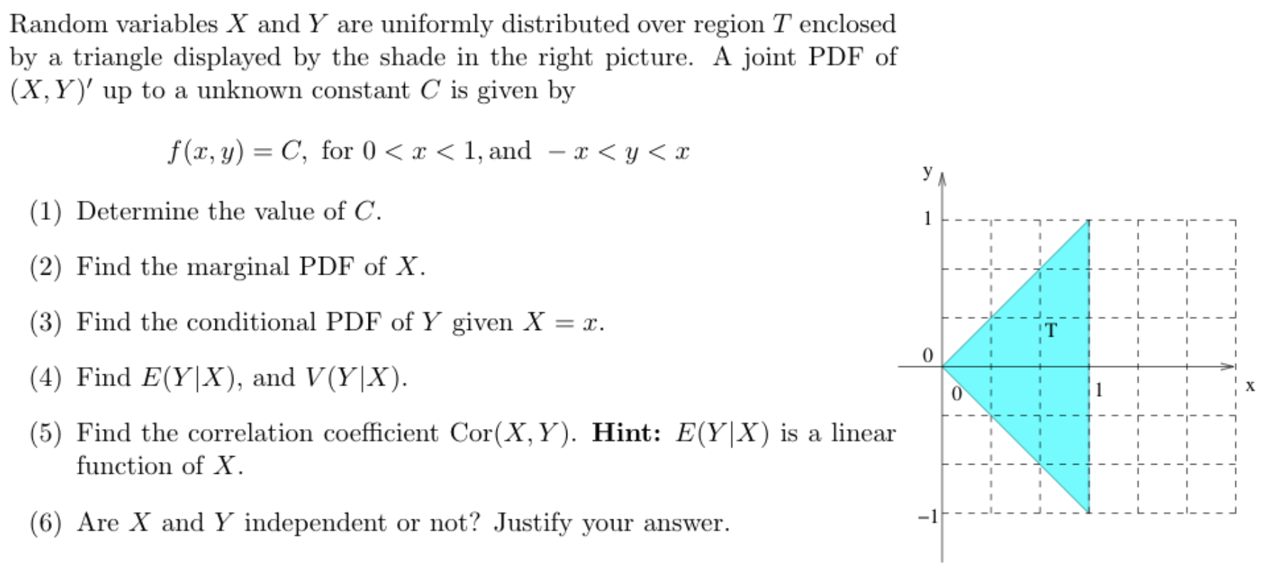 Solved Random variables X and Y are uniformly distributed | Chegg.com