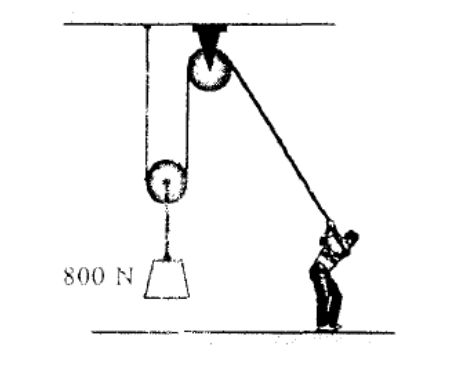 Solved With what force should the person pull on the rope so | Chegg.com