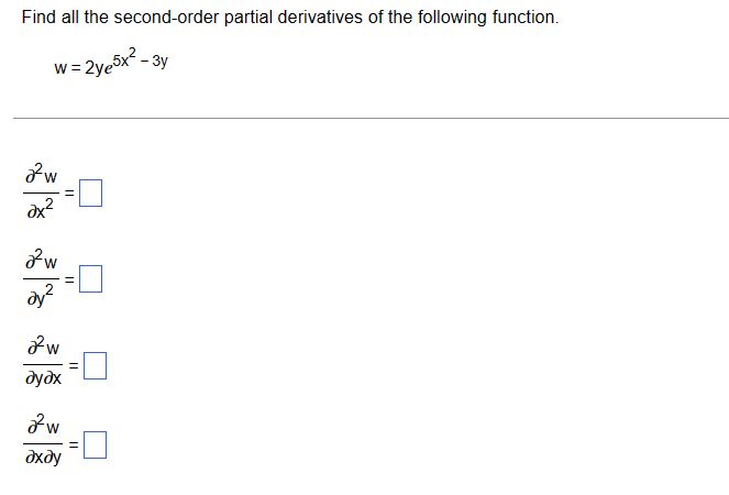 Solved Find all the second-order partial derivatives of the | Chegg.com