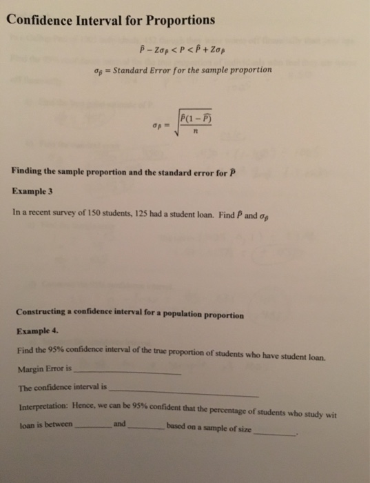 Solved Confidence Interval for Proportions Og = Standard | Chegg.com