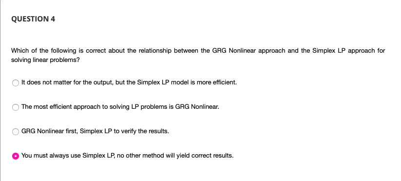 Solved QUESTION 4 Which of the following is correct about | Chegg.com