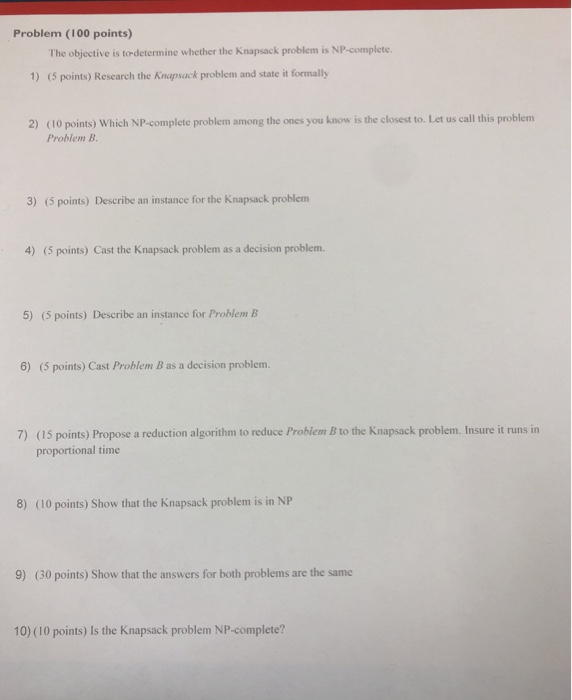 Solved Problem (100 points) The objective is to-determine | Chegg.com