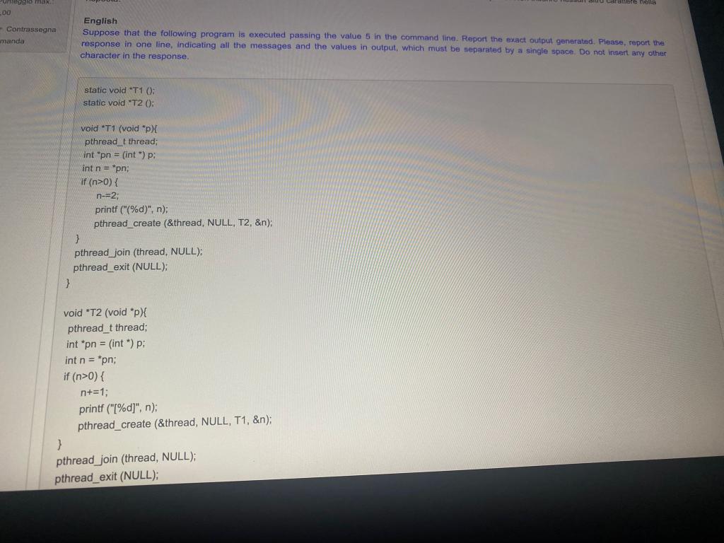 Solved English response in one line, indicating all the | Chegg.com