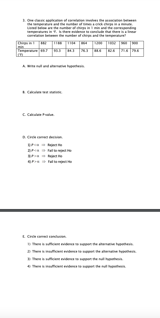 Solved 3. One classic application of correlation involves | Chegg.com