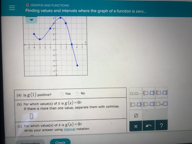 Solved O GRAPHS AND FUNCTIONS Finding values and intervals | Chegg.com