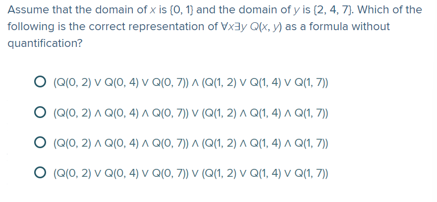 Solved Assume that the domain of x is {0, 1} and the domain | Chegg.com
