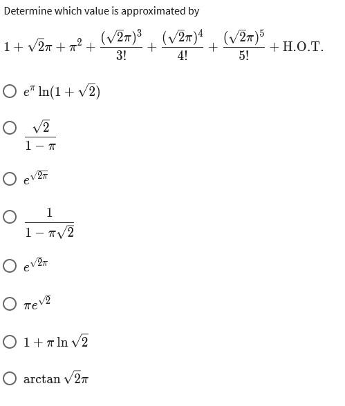 Solved Determine which value is approximated by | Chegg.com