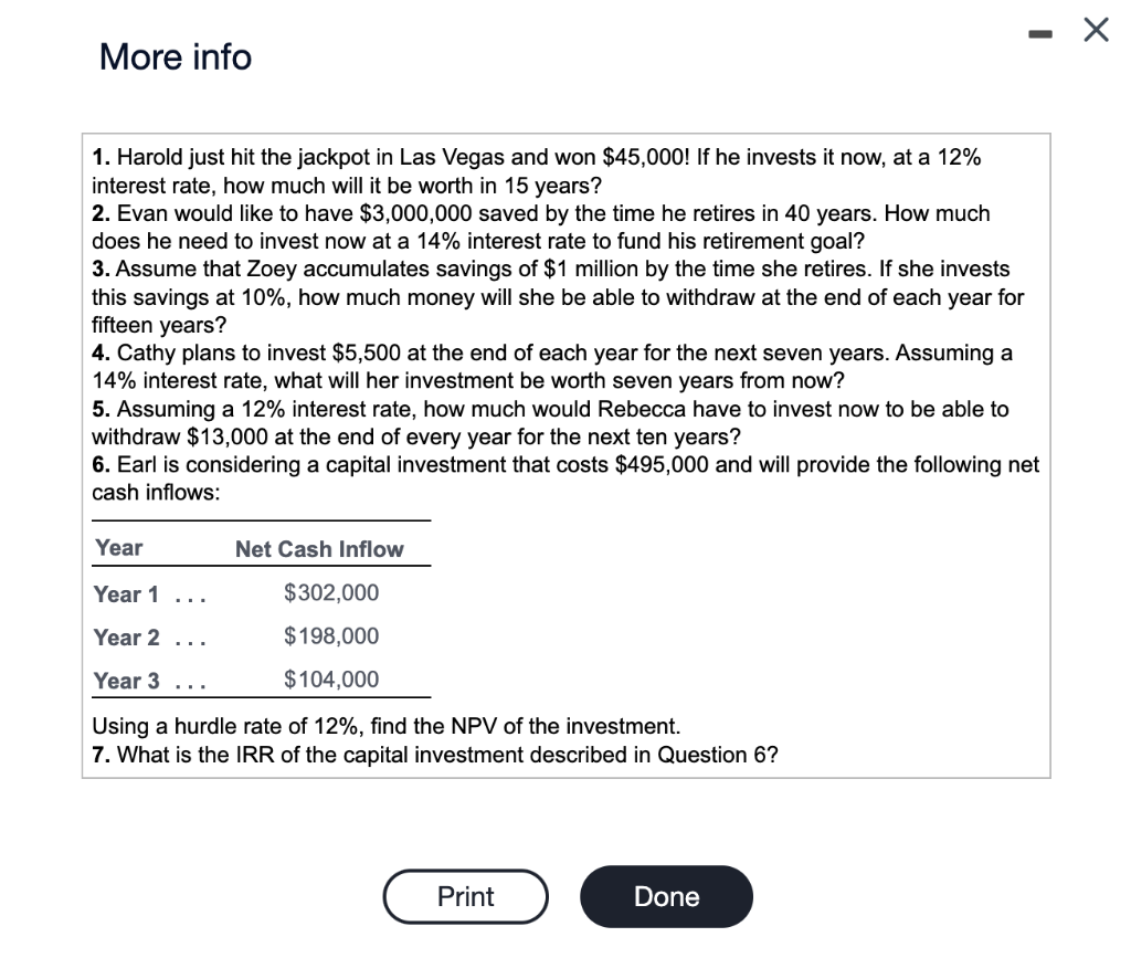 Solved Solve various time value of money scenarios. (Click | Chegg.com