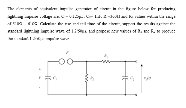 Solved The elements of equivalent impulse generator of | Chegg.com