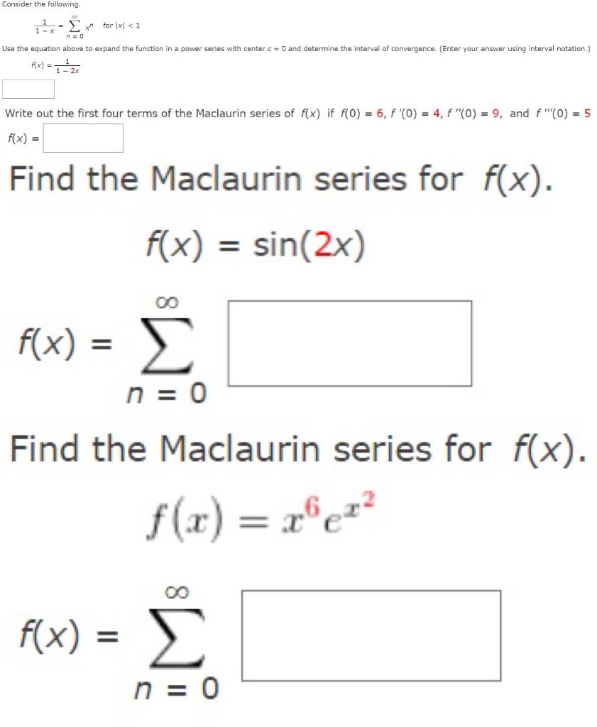 Solved Consider the following. n = x for 1x1