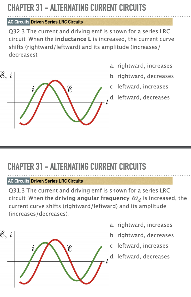 Solved CHAPTER 31 -ALTERNATING CURRENT CIRCUITS AC Circuits | Chegg.com