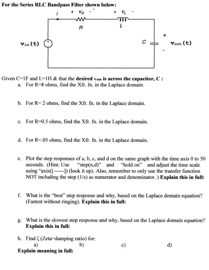 Solved Analog Signal Processing & Filter Design Please | Chegg.com