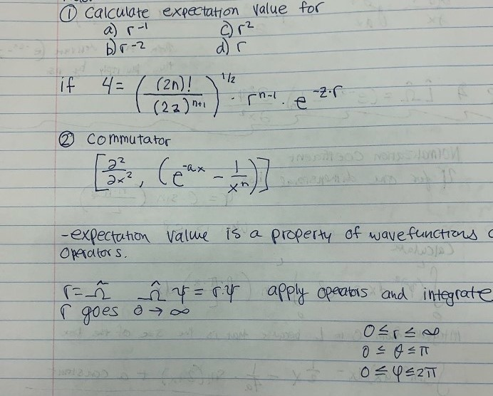 Solved ③ calculate expectation value for a) rol 1/2 lif 4= | Chegg.com