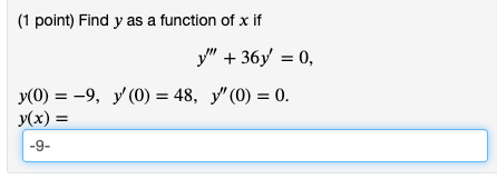 Solved Find 𝑦y as a function of 𝑥x | Chegg.com