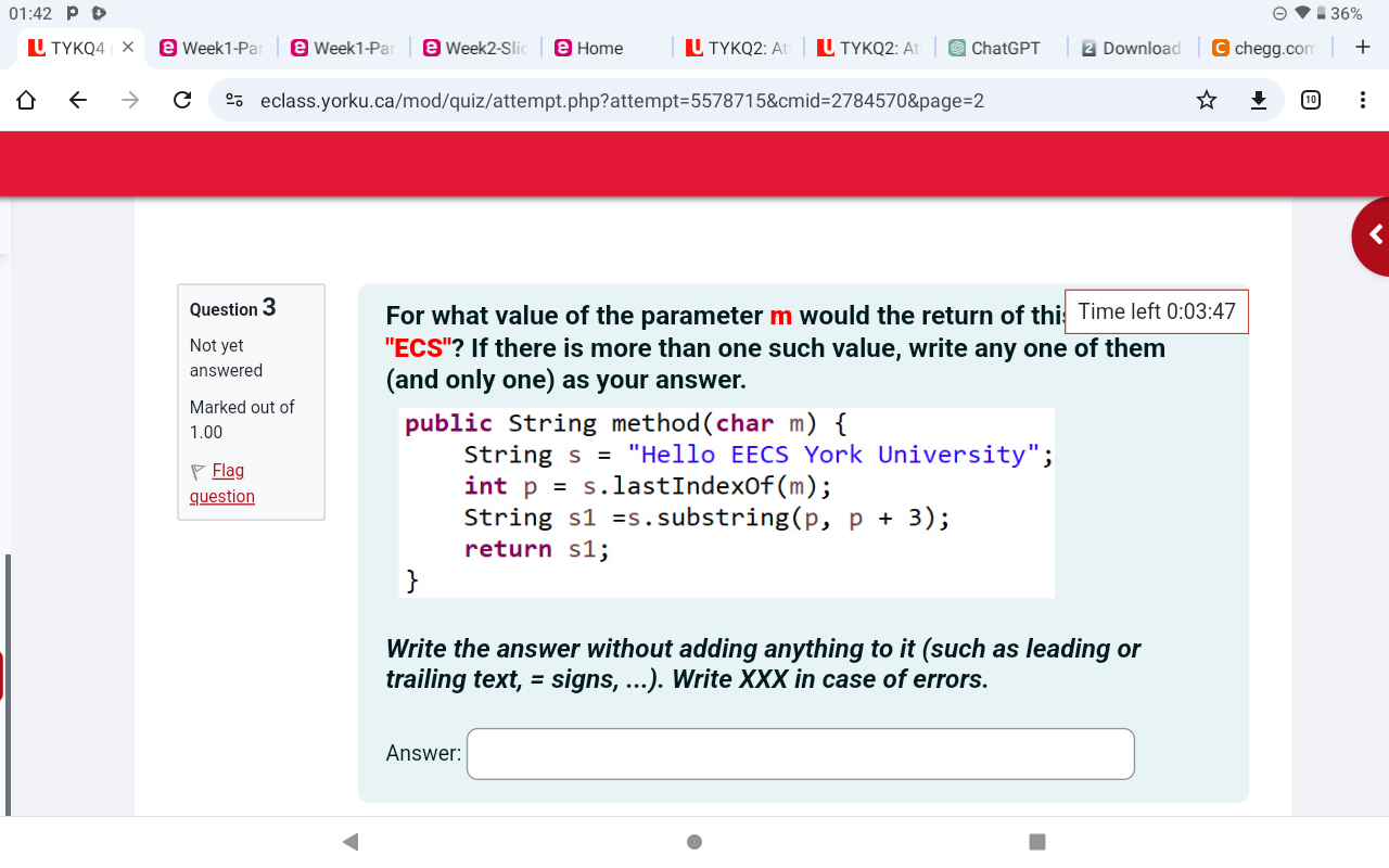 Solved For what value of the parameter m ﻿would the return | Chegg.com