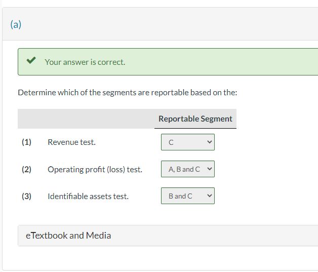 Solved Sales of segments B and C included intersegment sales | Chegg.com