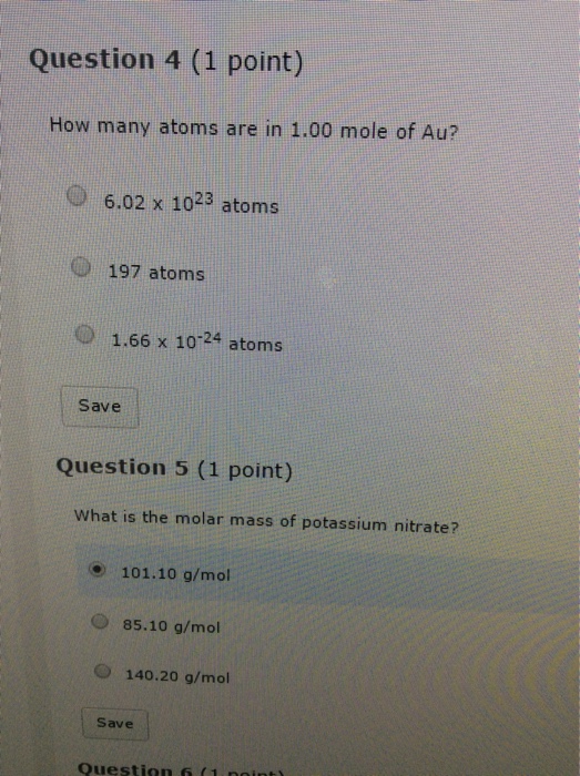 Solved How many atoms are in 1.00 mole of Au? 6.02 times | Chegg.com