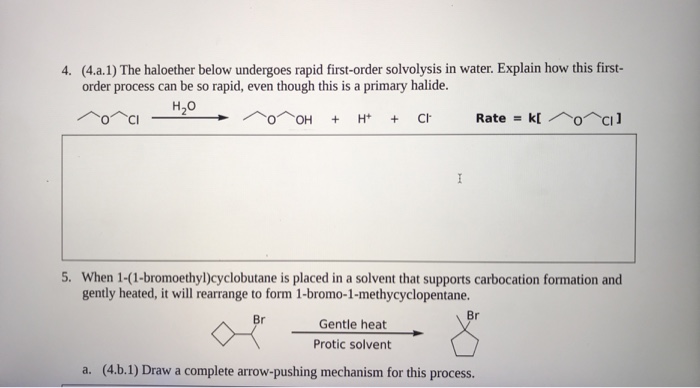 Solved 4. (4.a.1) The haloether below undergoes rapid | Chegg.com
