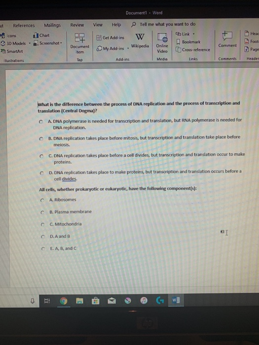 Solved Document1 Word Ut References Mailings Review View