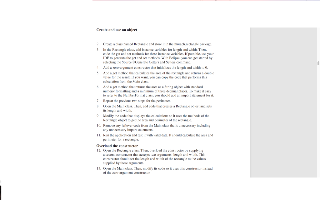 Solved Create And Use An Object 2 3 Create A Class Named