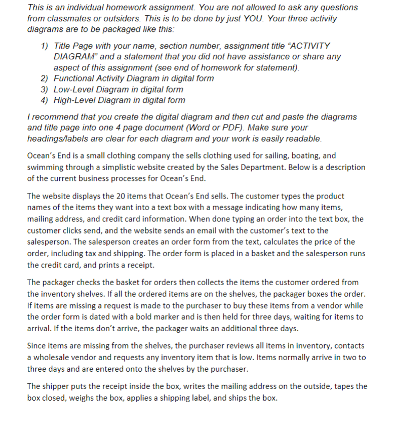 This is an individual homework assignment. You are | Chegg.com