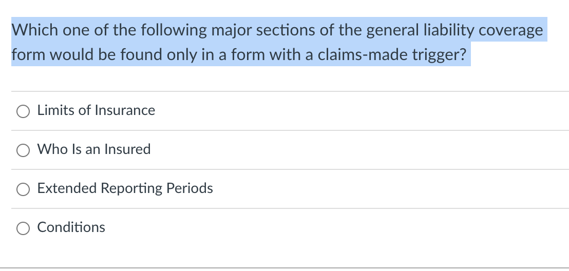 Solved Which one of the following major sections of the | Chegg.com