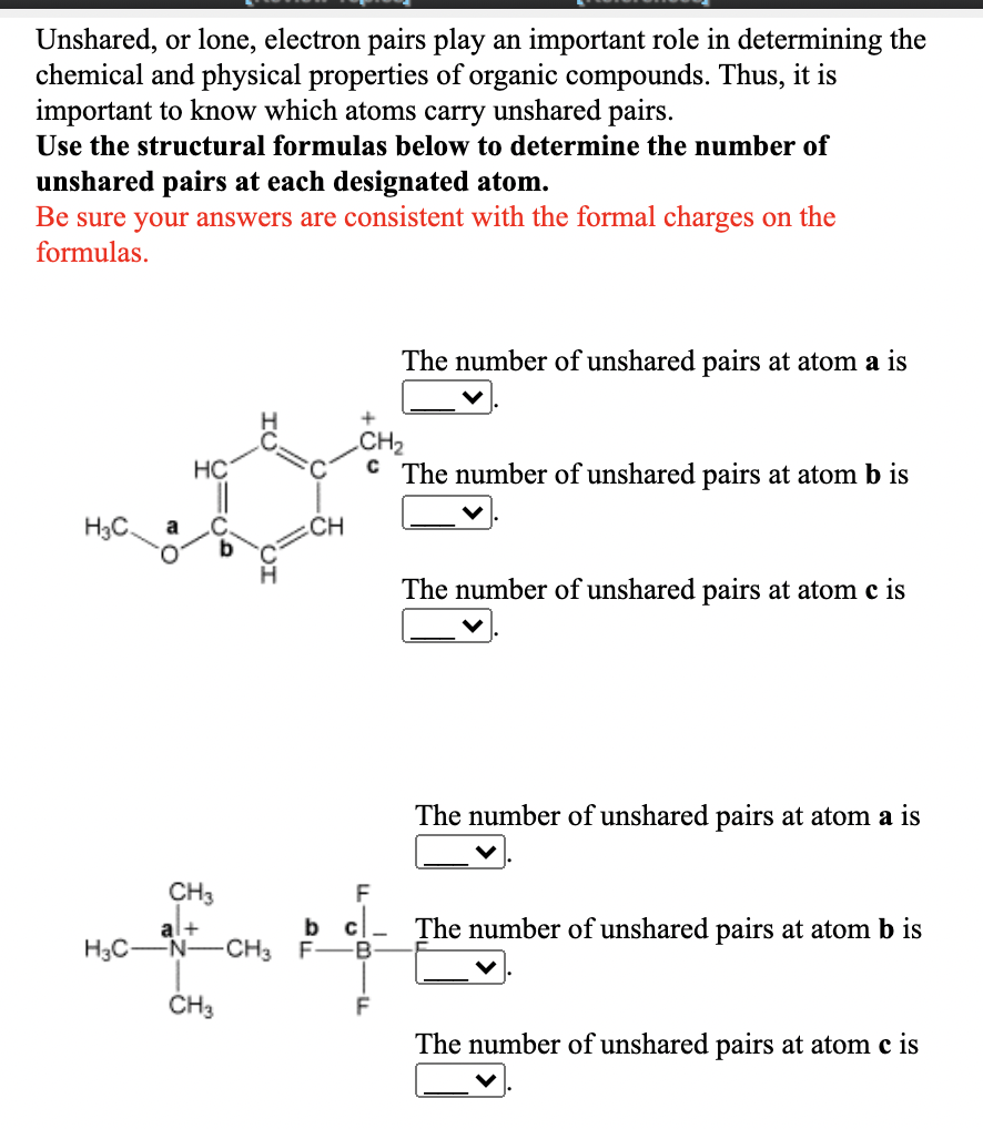 Solved Unshared, or lone, electron pairs play an important | Chegg.com