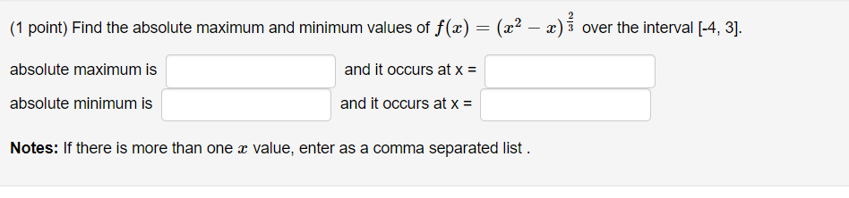 Solved Q 1 . solve the following absolute maxima minima | Chegg.com