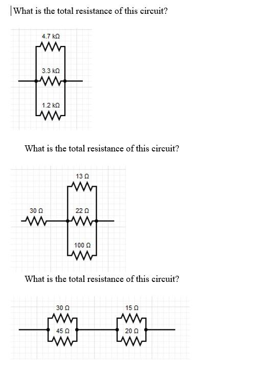 Solved |What is the total resistance of this circuit? What | Chegg.com