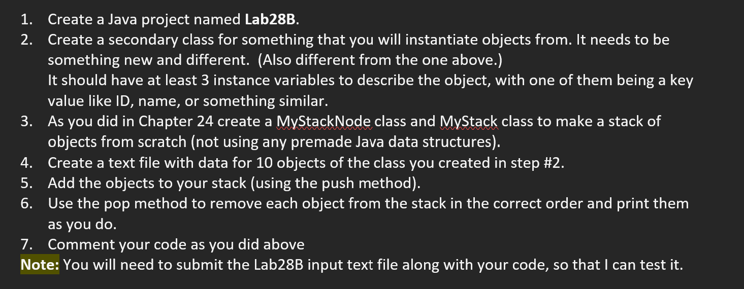 Solved Lab Assignment 28 (Writing your own Data Structures) | Chegg.com