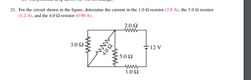 Solved 21. For the circuit shown in the figure, determine | Chegg.com