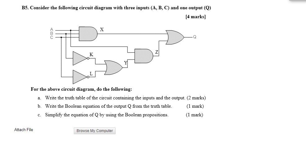 Solved B5. Consider the following circuit diagram with three | Chegg.com