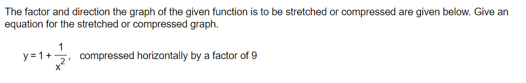 Solved The factor and direction the graph of the given | Chegg.com