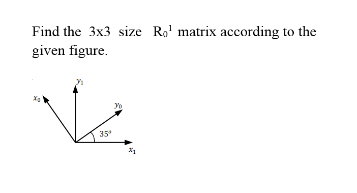Solved Find the 3x3 size Rot matrix according to the given | Chegg.com