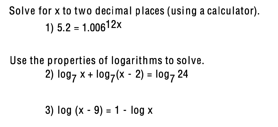 Solved Solve for x to two decimal places (using a | Chegg.com
