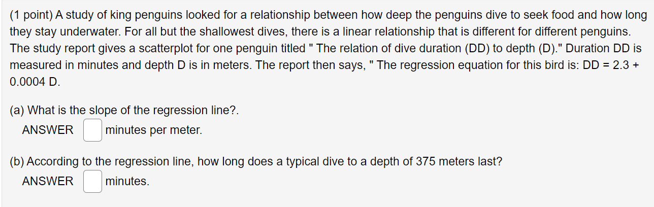 Solved (1 point) Given the following data set, Compute the | Chegg.com