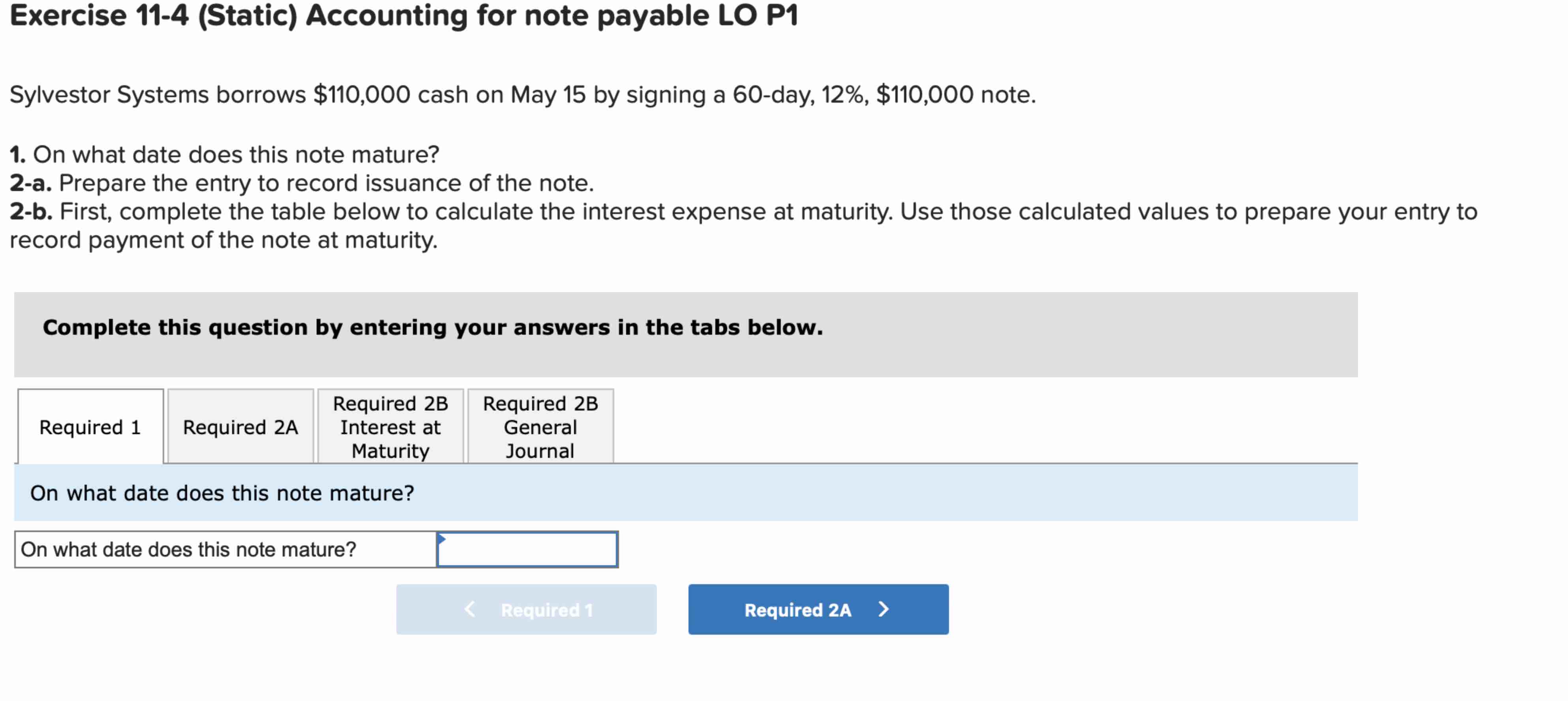 Solved Exercise 11-4 (Static) ﻿Accounting for note payable | Chegg.com