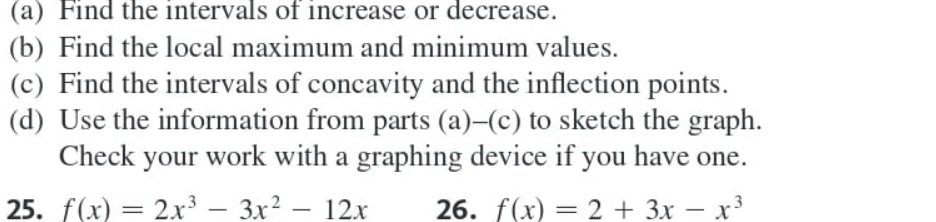 Solved (a) Find the intervals of increase or decrease. (b) | Chegg.com