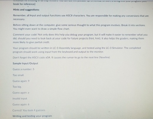 Solved Simple Guessing Numbers Game Problem Statement Your | Chegg.com Solved Simple Guessing Numbers Game Problem Statement Your | Chegg.com