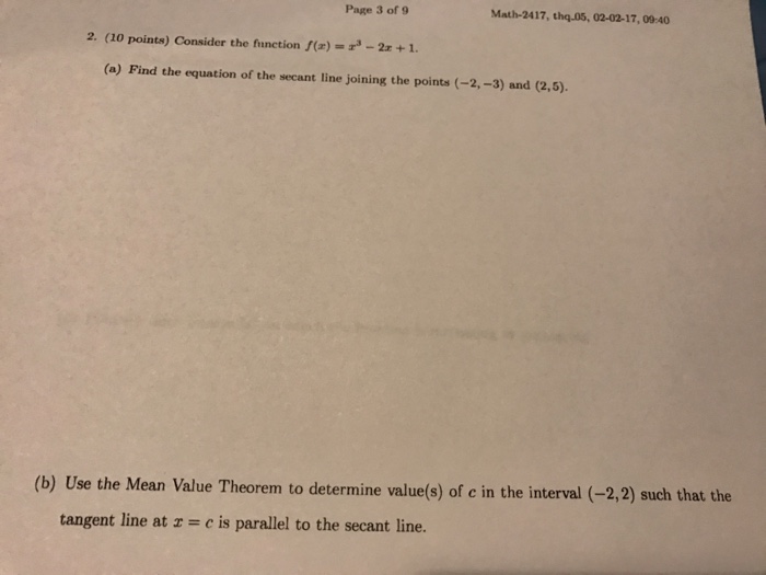 Solved Consider the function f(x) = x^3 - 2x + 1. Find the | Chegg.com