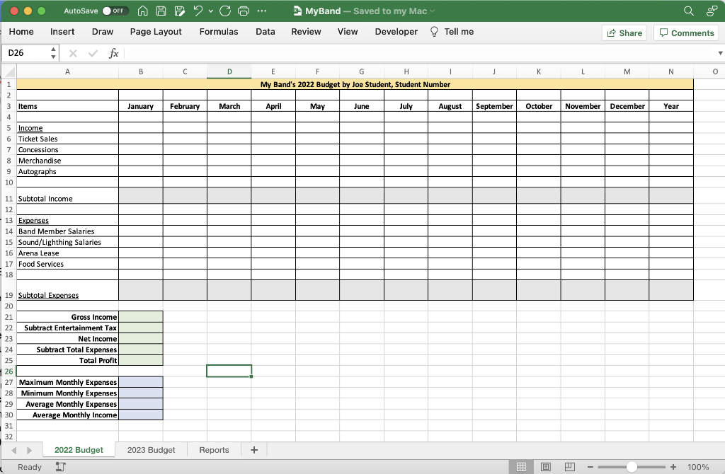 Using your knowledge of spreadsheet software, using | Chegg.com