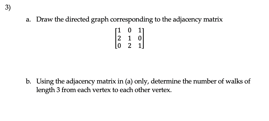 Solved Draw the directed graph corresponding to the | Chegg.com