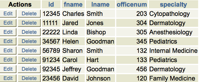 Solved 1. List the first and last names of every physician | Chegg.com