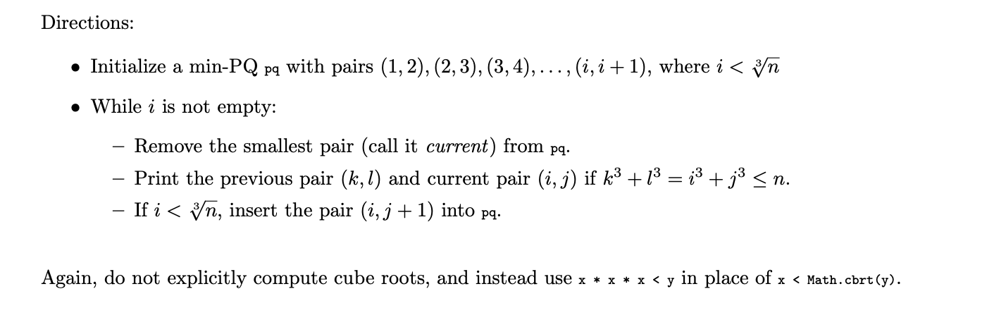 Exercise 3. (Ramanujan's Taxi Redux) Write a program | Chegg.com Exercise 3. (Ramanujan's Taxi Redux) Write a program | Chegg.com
