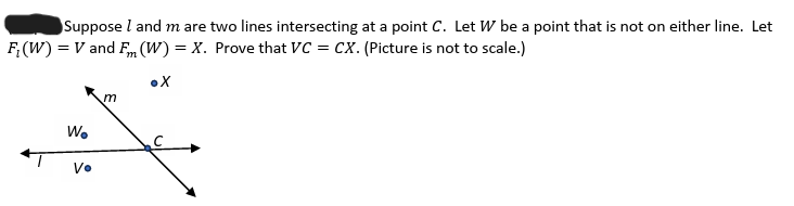 Solved Suppose l and m are two lines intersecting at a point | Chegg.com