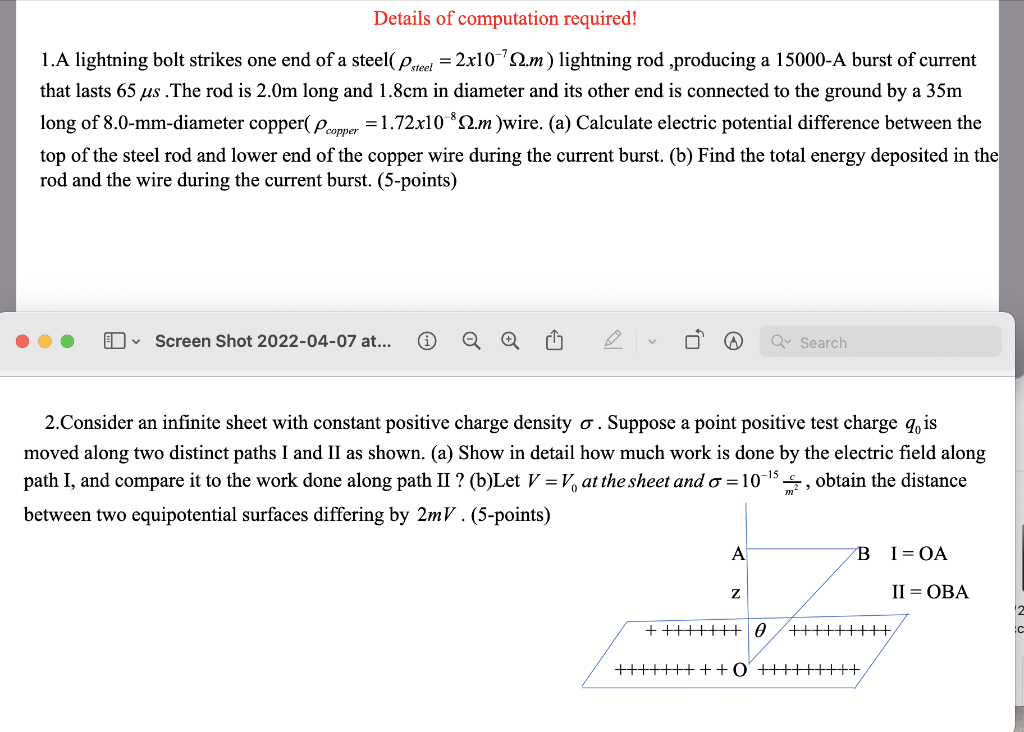 Solved Details of computation required! 1. A lightning bolt | Chegg.com