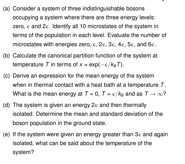 Solved (a) Consider a system of three indistinguishable | Chegg.com
